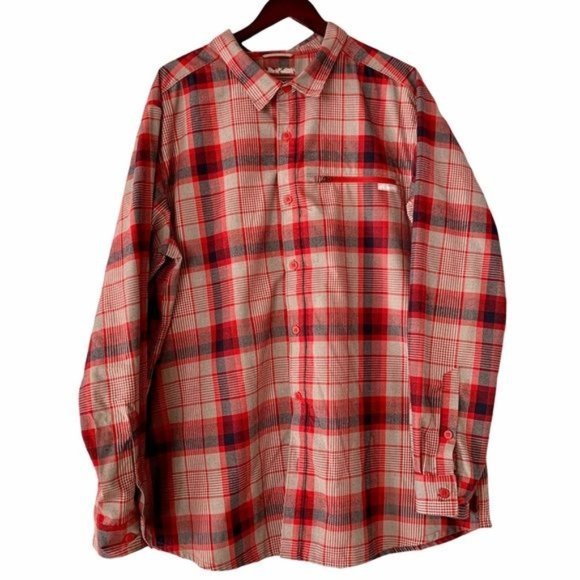 Columbia | Shirts | Columbia Omni Shade Flannel Shirt Xxl Outdoor Zip ...
